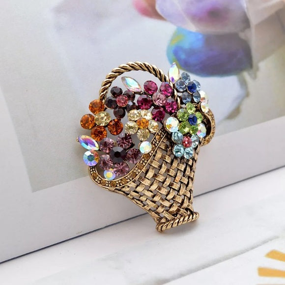 Spring Flower Basket Brooch – RoyalBrooch